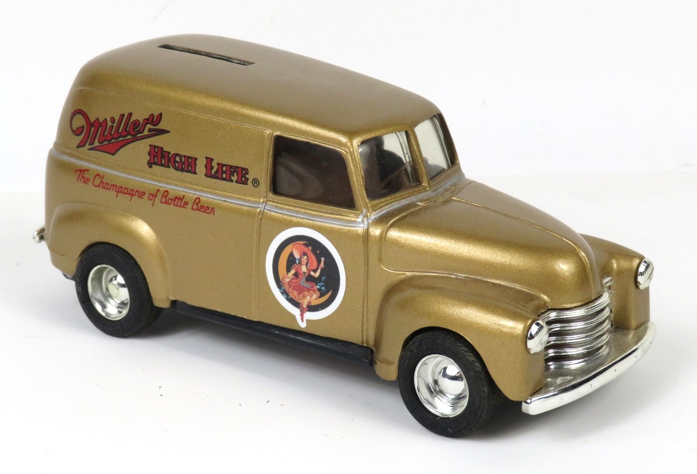 Item #101728 1998 Miller High Life Beer 1950 Chevrolet Panel Truck Ertl Bank Figurine