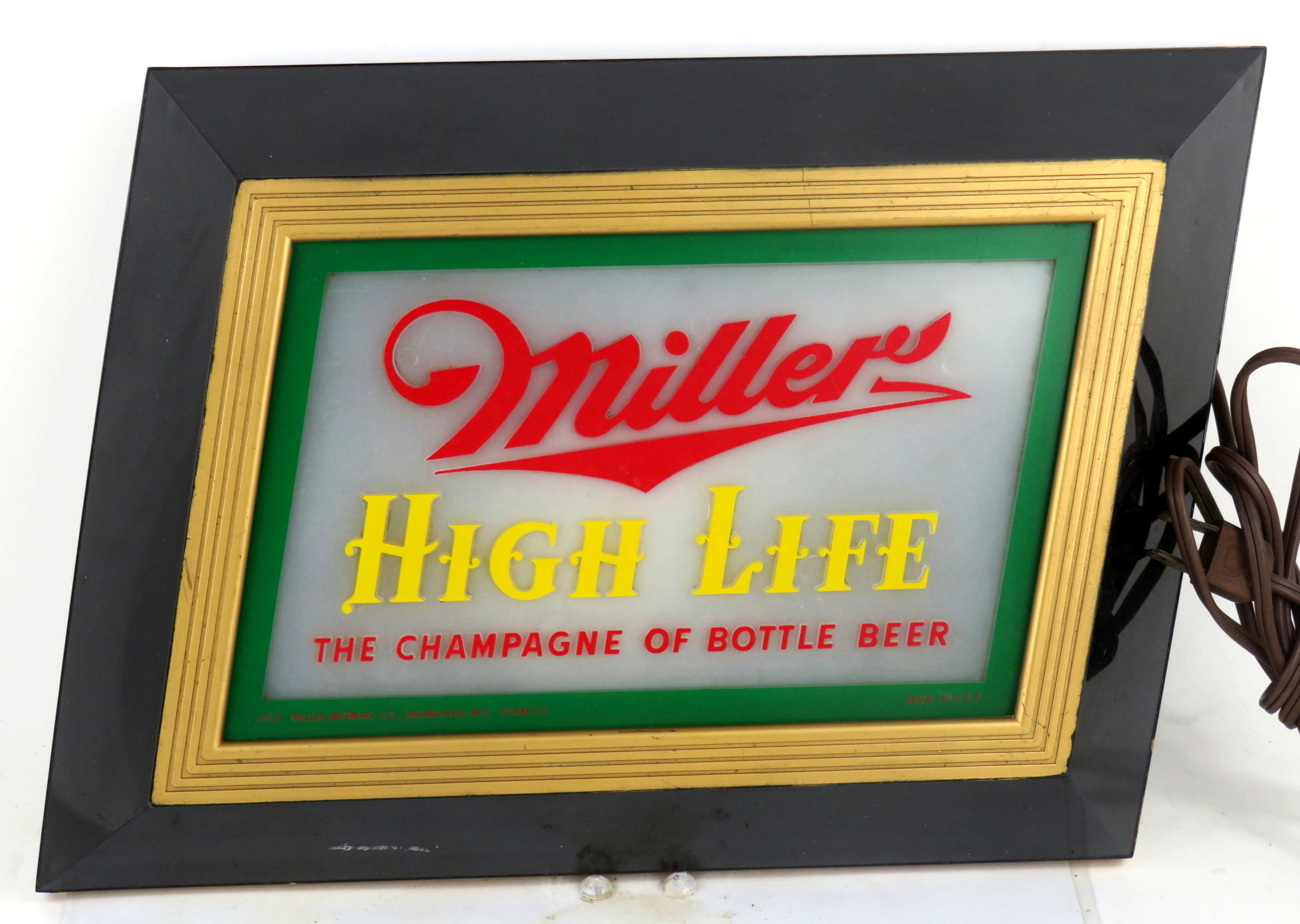 Item #98205 1952 Miller High Life Beer Sign