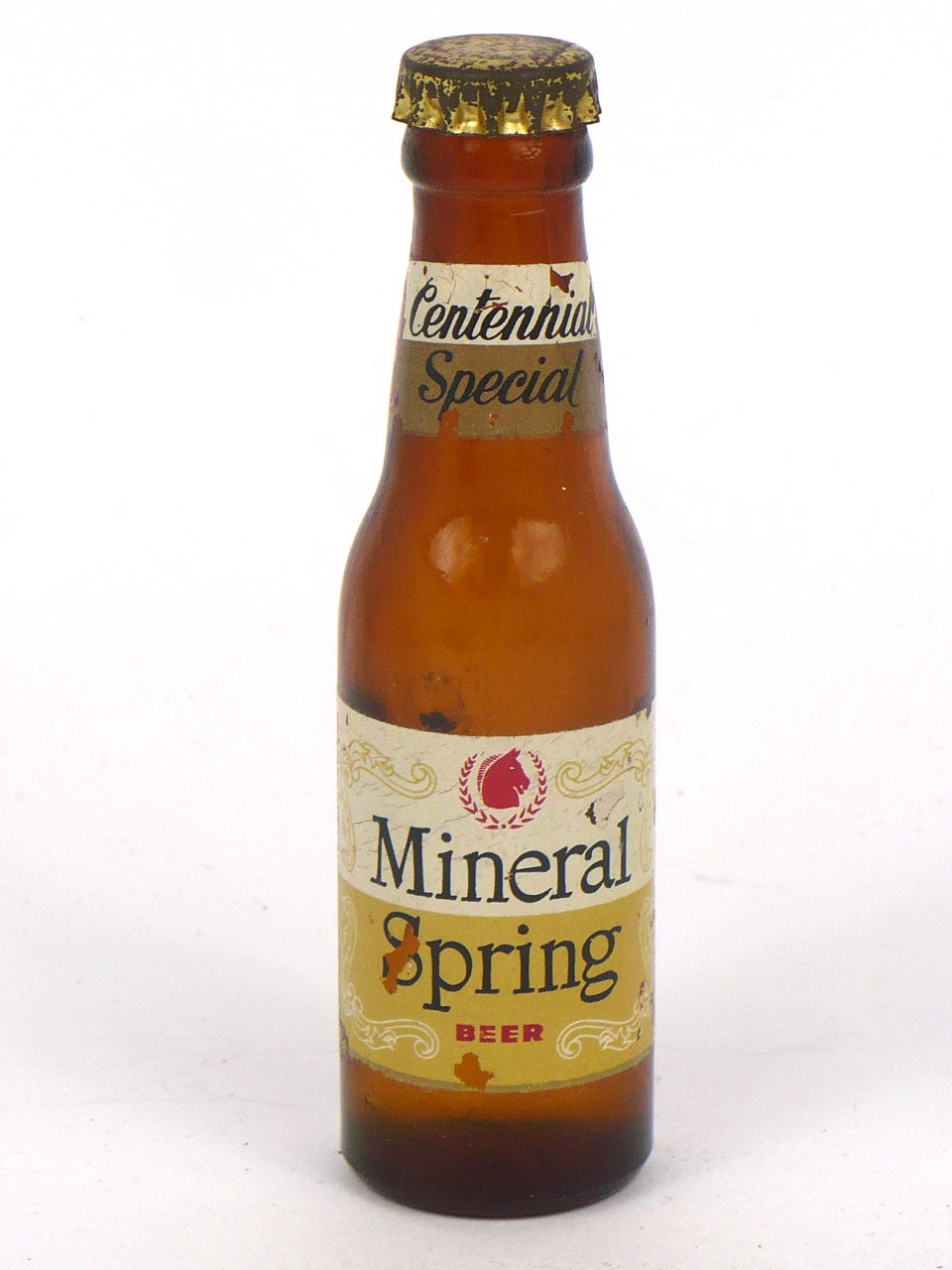 Item #93069 1952 Mineral Spring Beer Mini Bottle