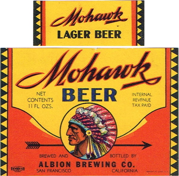 Item #23605 1941 Mohawk Lager Beer Label WS35-2