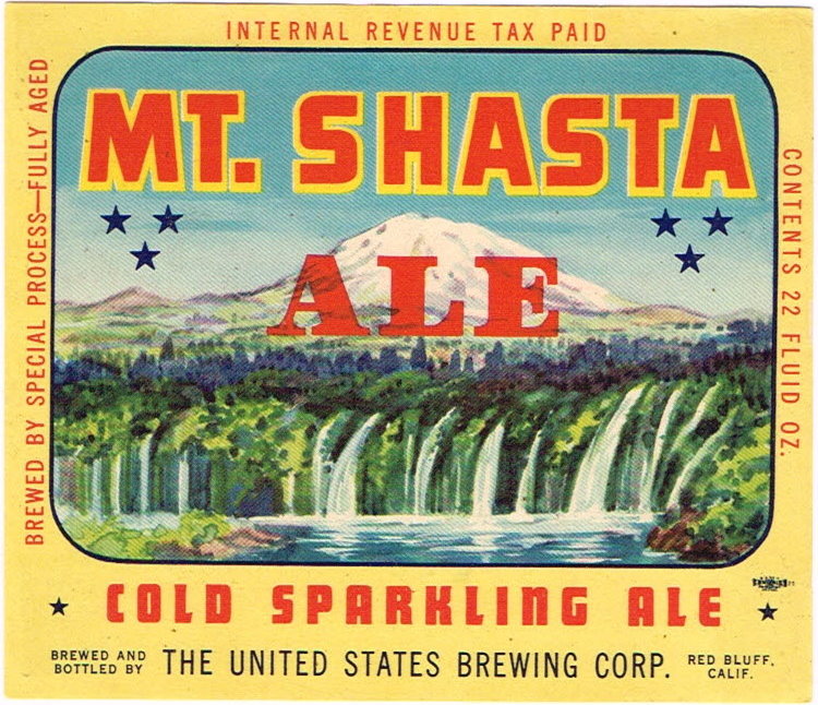 Item #91678 1944 Mt. Shasta Ale Label WS27-13