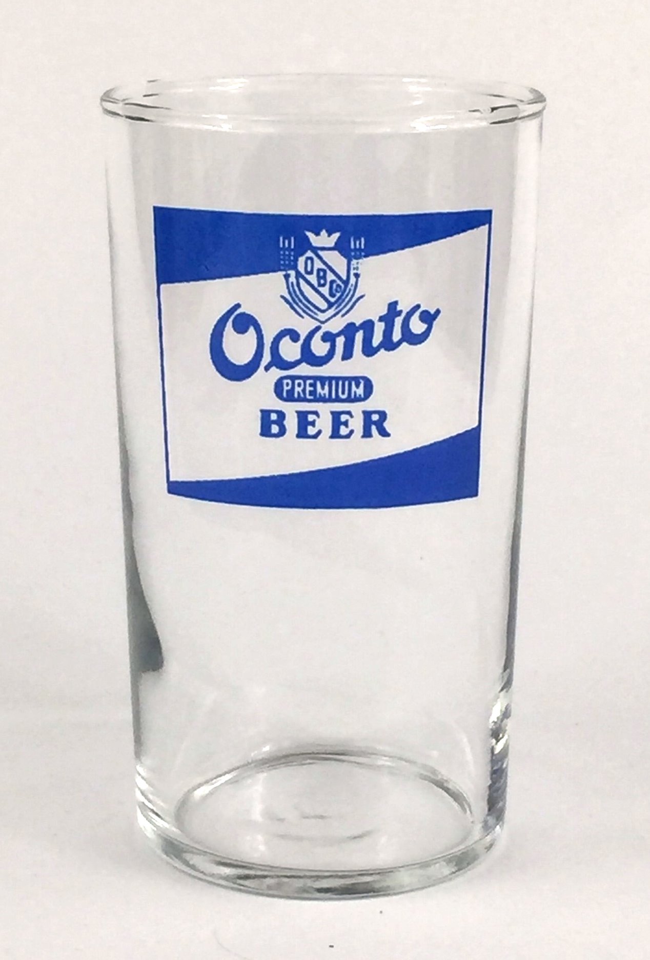 Item #17397 1956 Oconto Premium Beer Straight Sided ACL Drinking Glass