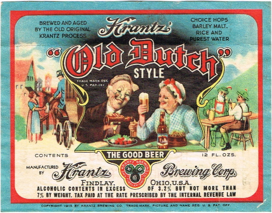 Item #110201 1937 Old Dutch Beer Label OH68-17