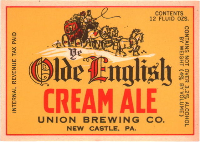 Item #92764 1937 Ye Old English Cream Ale Label PA57-10