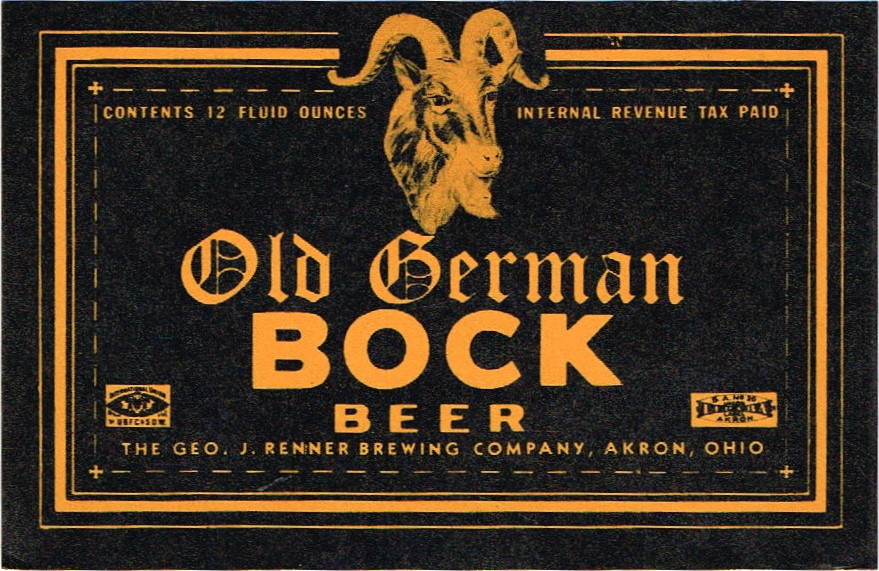 Item #110153 1936 Old German Bock Beer Label OH12-21V