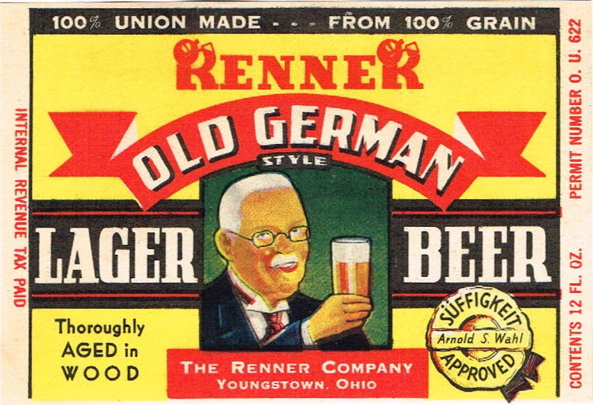 Item #15815 1938 Old German Style Lager Beer Dupe Label OH93-22
