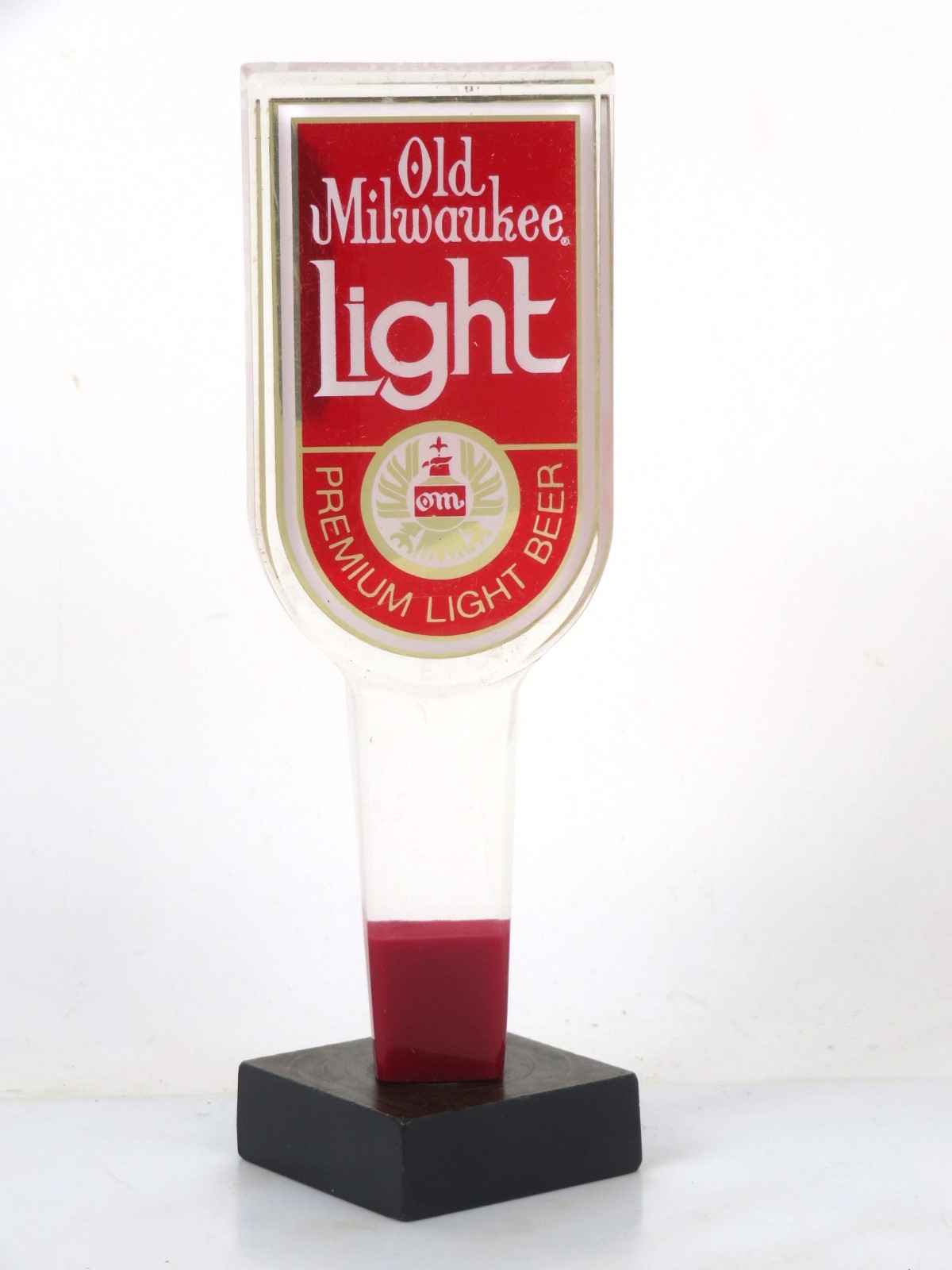 Item #50608 1986 Old Milwaukee Beer Acrylic Tap Handle
