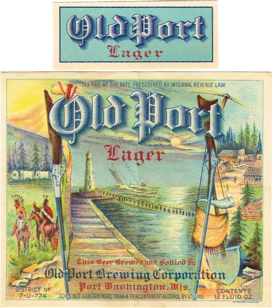 Item #100535 1933 Old Port Lager Beer Label WI403-09