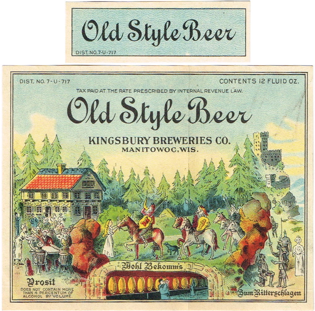 Item #46866 1933 Old Style Beer Label WI246-24V