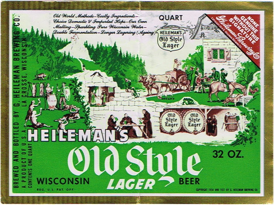 Item #30098 1953 Old Style Lager Beer Label WI215