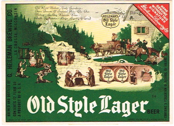 Item #92239 1950 Old Style Lager Beer Label WI215