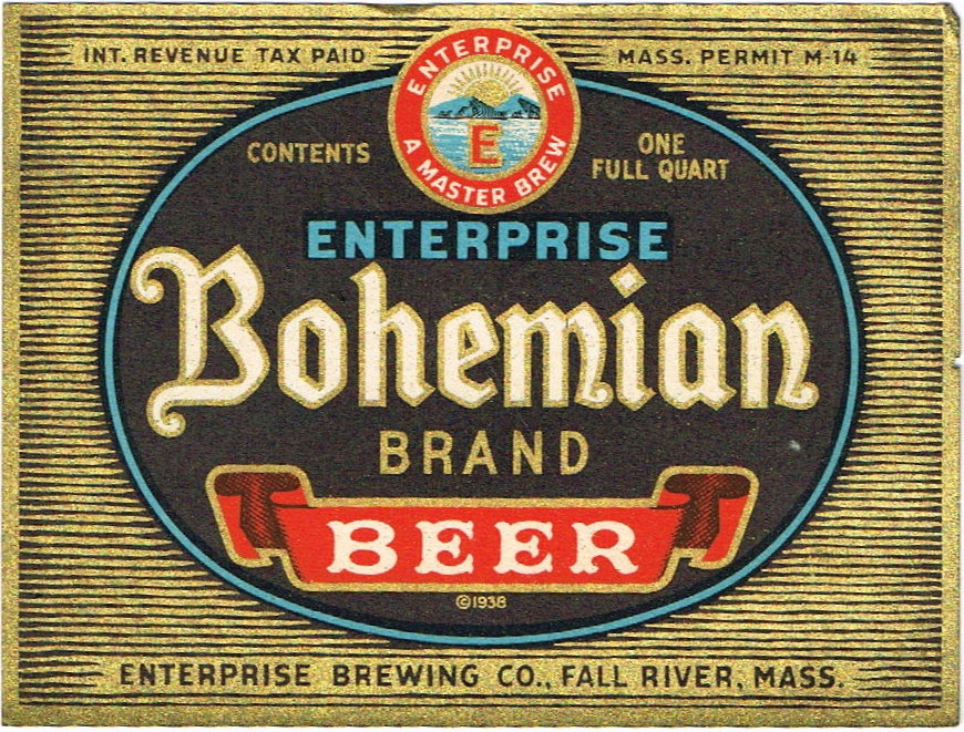 Item #100092 1943 Old Tap Bohemian Brand Beer Label ES56-18V