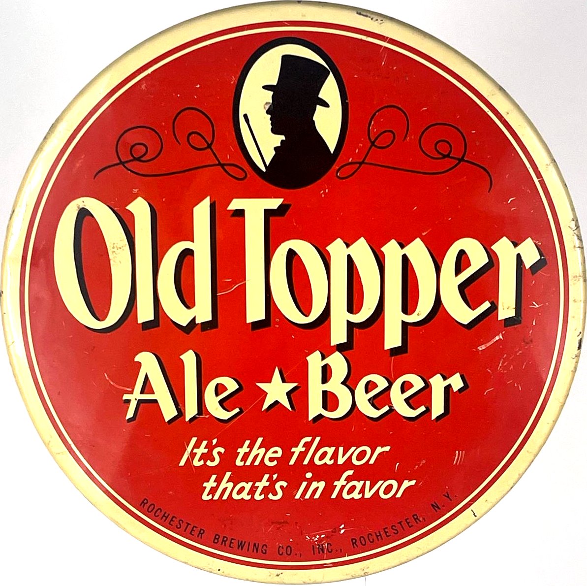 Item #4163 1950 Old Topper Ale-Beer Button TOC DDD Button Sign