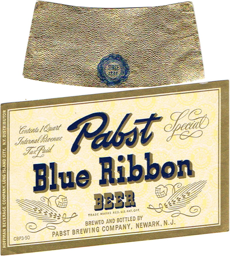 Item #91157 1946 Pabst Blue Ribbon Beer Label WI286-115