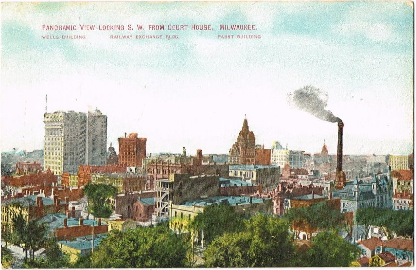 Item #104202 1911 Pabst Building Panoramic View From Courthouse Post Card