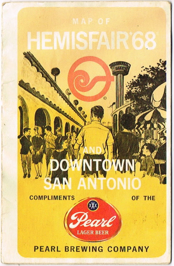 Item #104639 1968 Pearl Map of HemisFair and Downtown Brochure