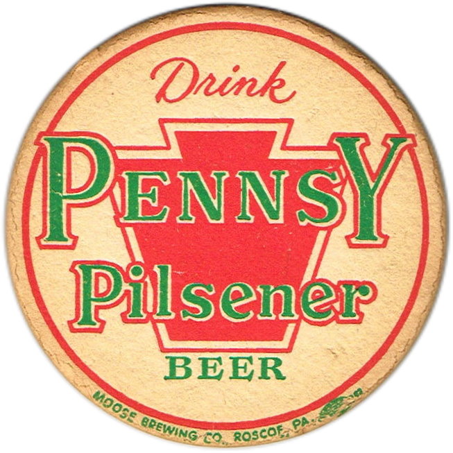 Item #54595 1933 Pennsy Pilsener Beer Coaster PA-MOOS-1