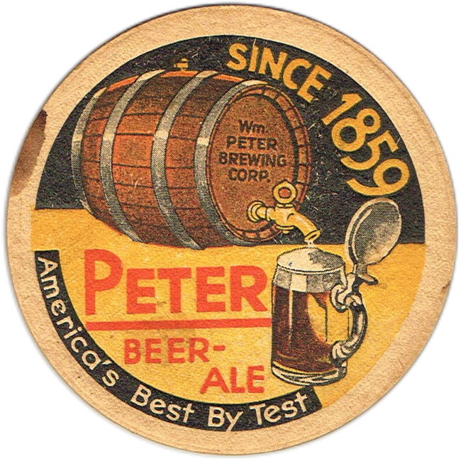 Item #2164 1933 Peter Beer/Ale Coaster NJ-PET-1