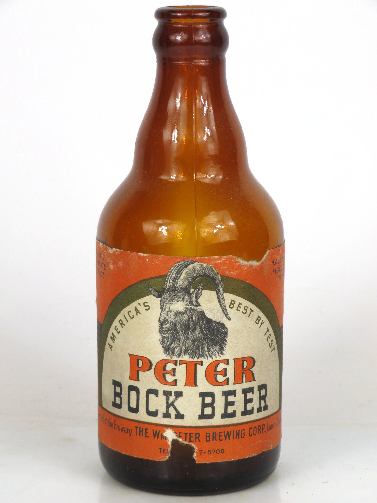 Item #95244 1935 Peter Bock Beer Steinie Bottle