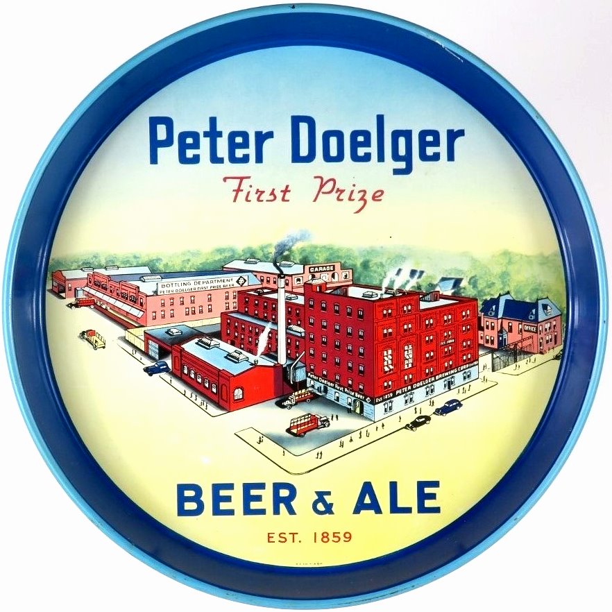 Item #88015 1940 Peter Doelger Beer & Ale DDD Serving Tray