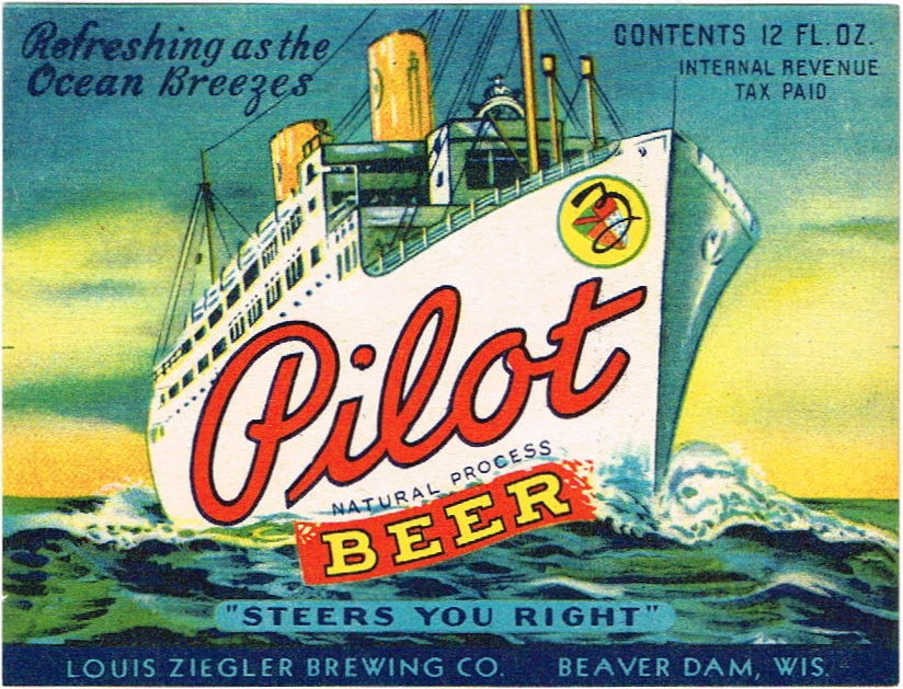 Item #100524 1939 Pilot Beer Label WI28-05