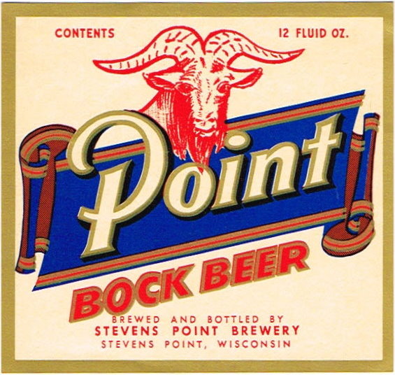 Item #105245 1958 Point Bock Beer Label