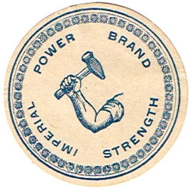 Item #92790 1900 Power Brand Imperial Strength (neck or back label ...