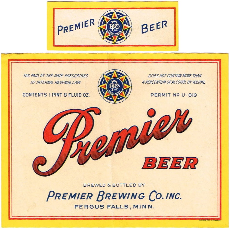 Item #100374 1933 Premier Beer Label CS82-24