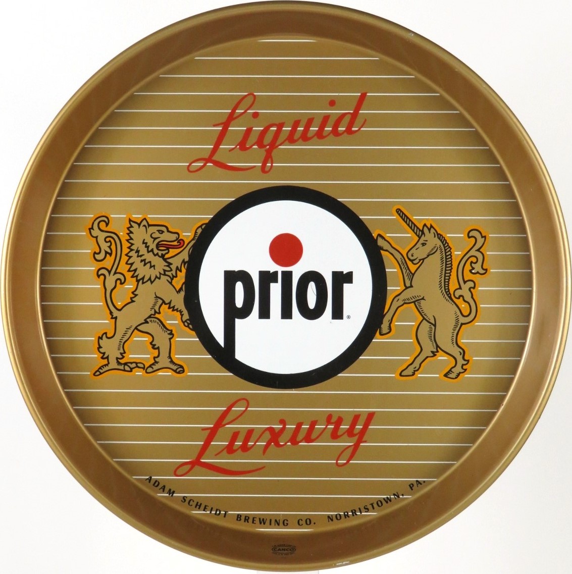 Item #101246 1953 Prior Beer Serving Tray
