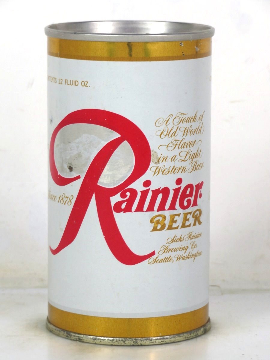 Item #1611 1965 Rainier Beer Tab Top Can T111-35.2r
