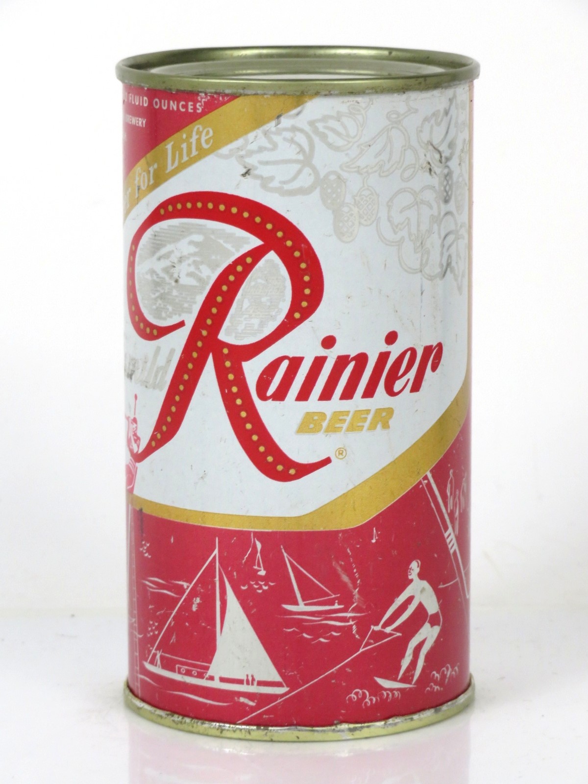 Item #99863 1956 Rainier Jubilee Beer (Brick Red) Flat Top Can