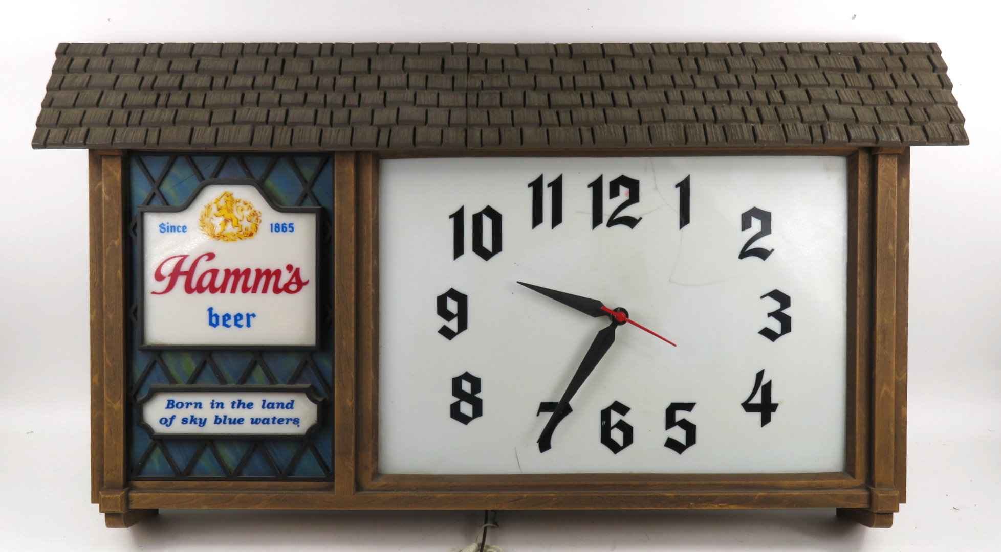 Item #95803 1971 Rare Hamm's Beer Clock Sign