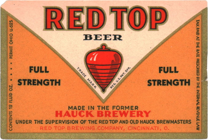 Item #73387 1934 Red Top Beer Label OH31-08