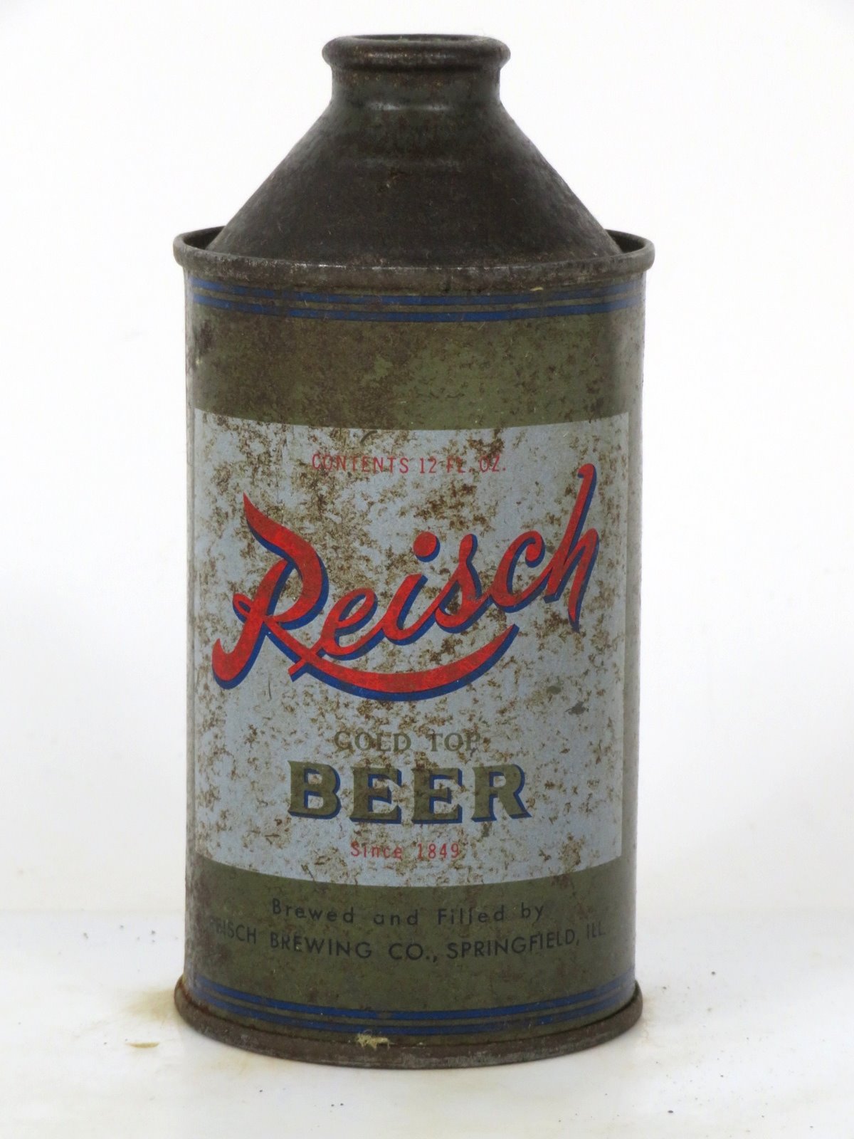 Item #17740 1953 Reisch Gold Top Beer Cone Top Can 181-18