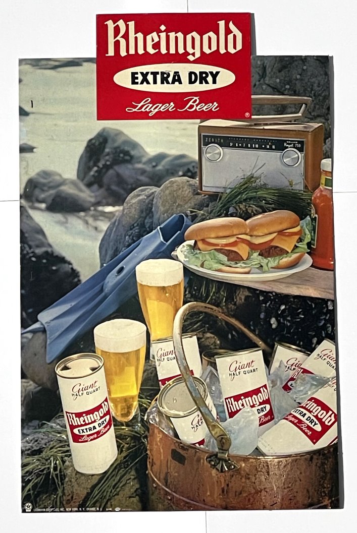 Item #104768 1959 Rheingold Beer 16oz Cans SCUBA Zenith Wavemagnet ...