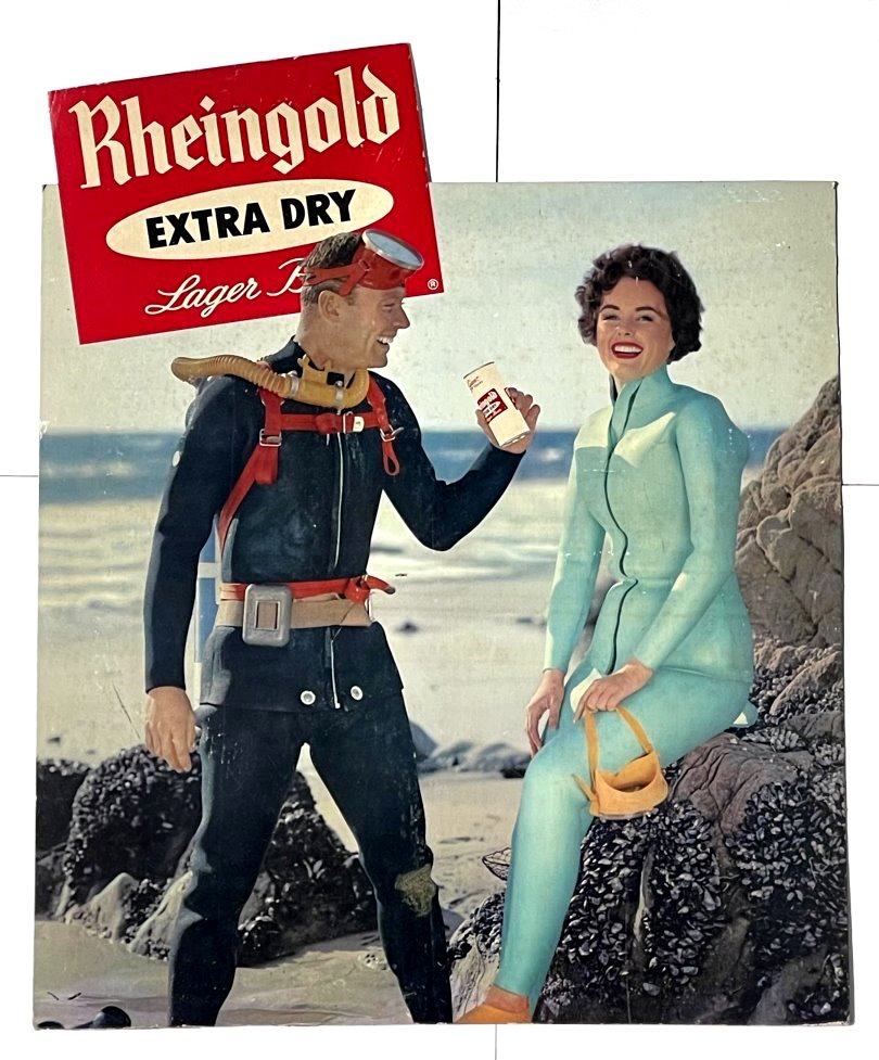 Item #104772 1959 Rheingold Beer Robin Bain & Friend SCUBA Large ...