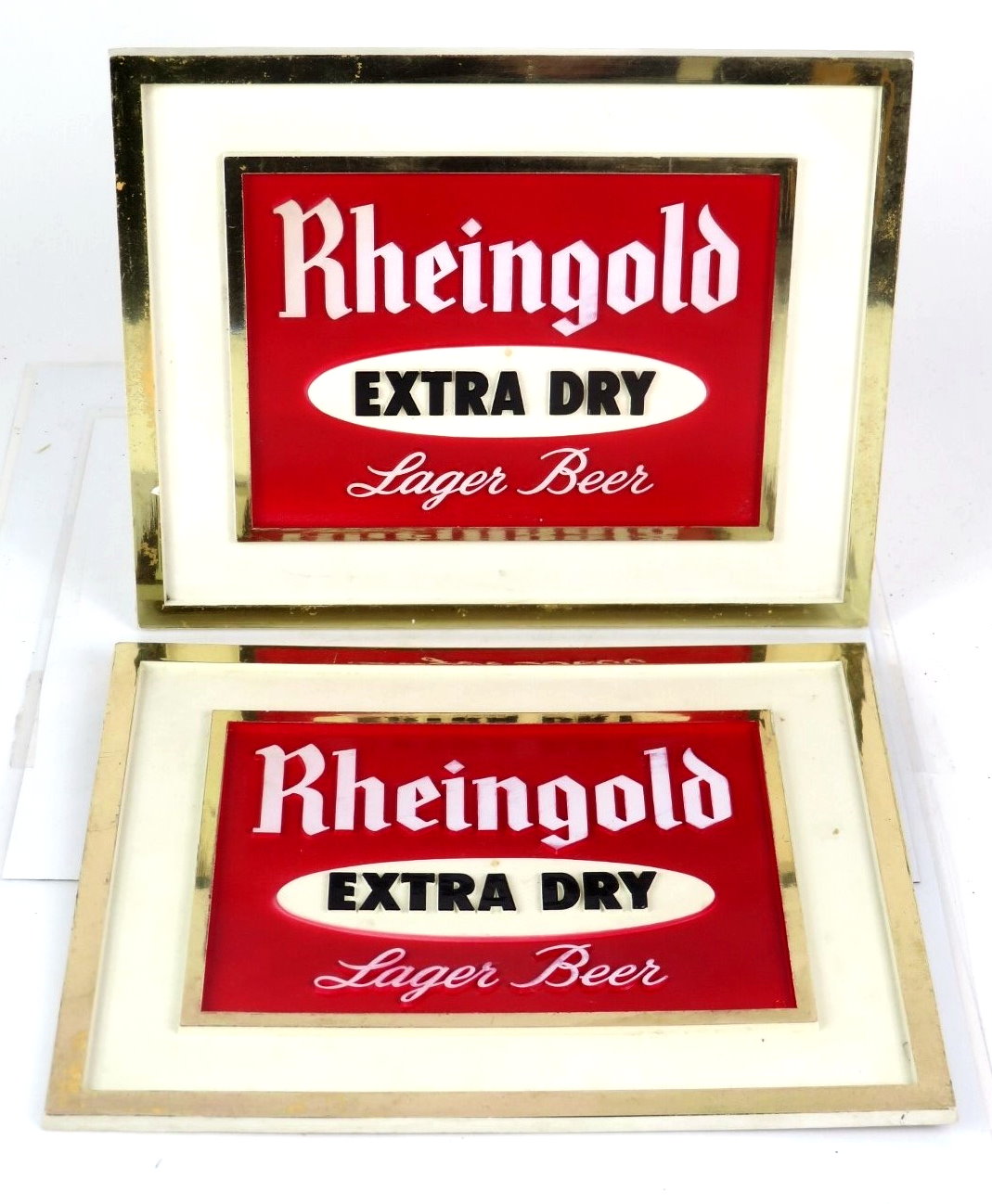 Item #105172 1968 Rheingold Extra Dry Beer (Pair) Plastic Sign