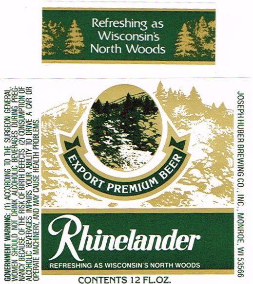 Item #108784 1992 Rhinelander Export Premium Beer Label