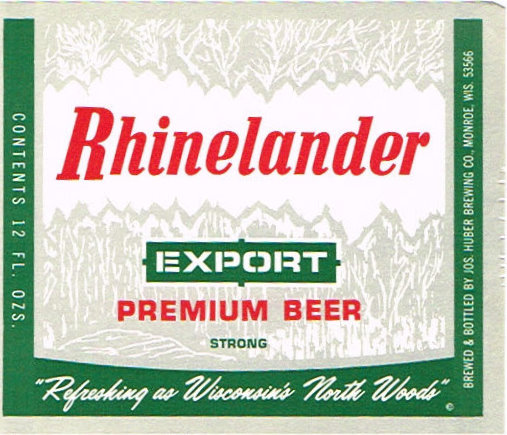 Item #108786 1970 Rhinelander Export Premium Beer Dupe Label