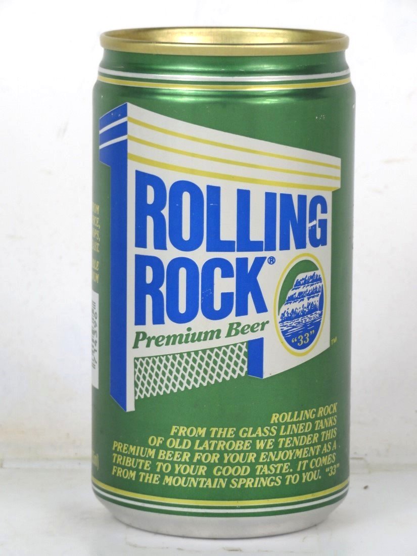 Item #101606 1990 Rolling Rock Premium Beer (test?) Tab Top Can ...