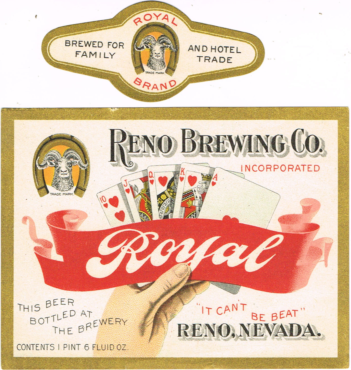 Item #94436 1917 Royal Beer Label WS91-06