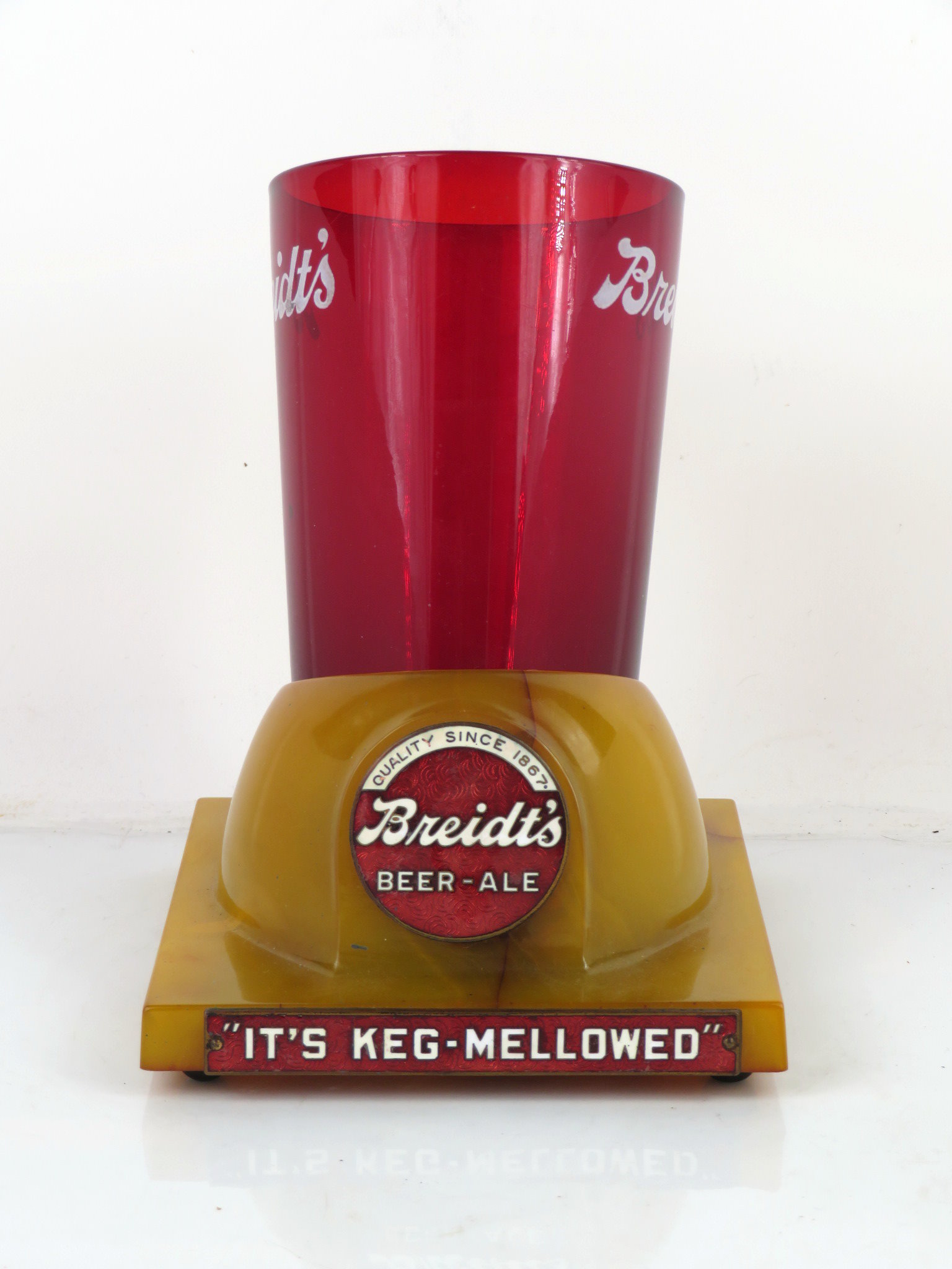 Item #96972 1935 Breidt's Beer-Ale Foam Scraper Holder