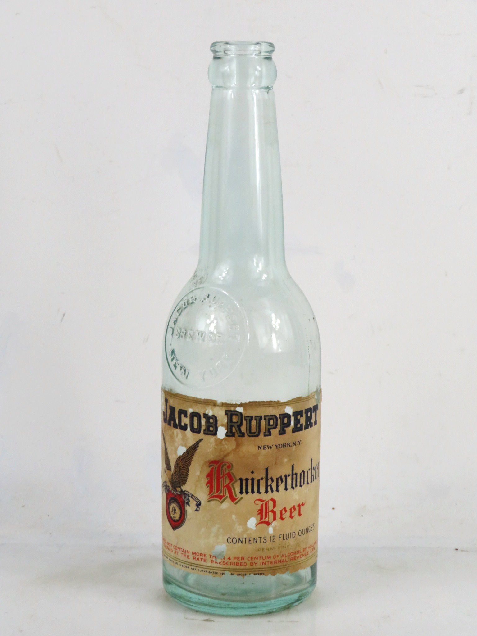 Item #99448 1935 Ruppert Knickerbocker Beer Bottle