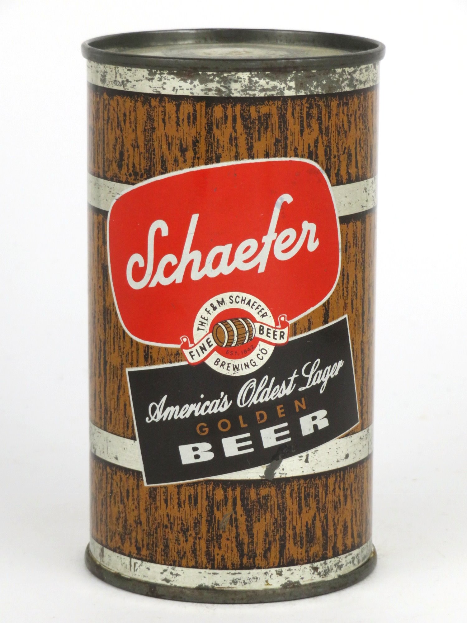 Item #20102 1952 Schaefer Golden Beer Flat Top Can 128-07