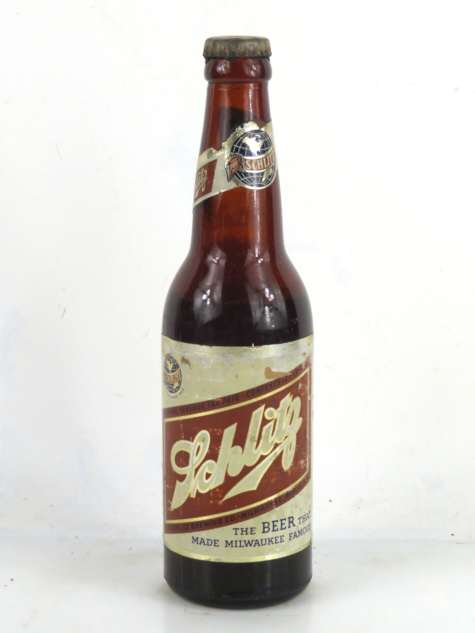Item #30744 1939 Schlitz Beer (Full) Bottle