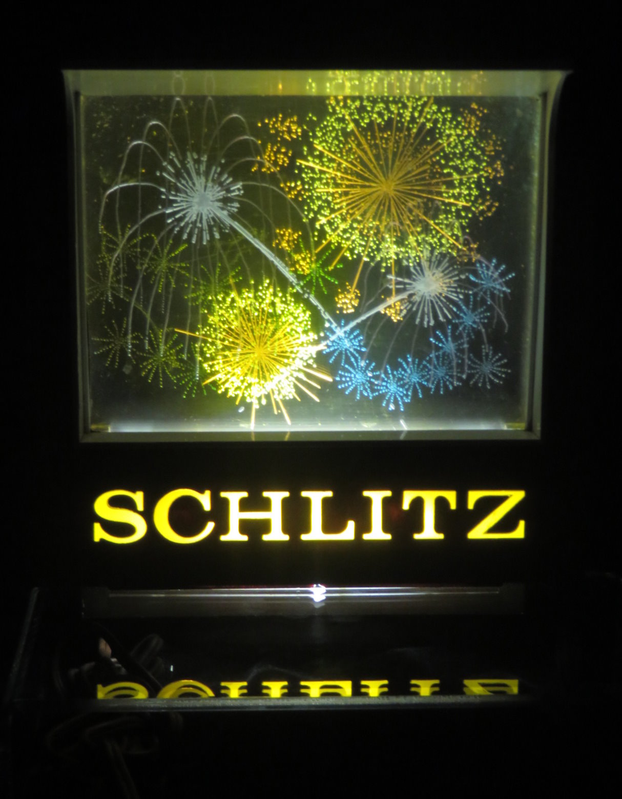 Item #96389 1967 Schlitz Beer Fireworks Motion Cash Register Sign