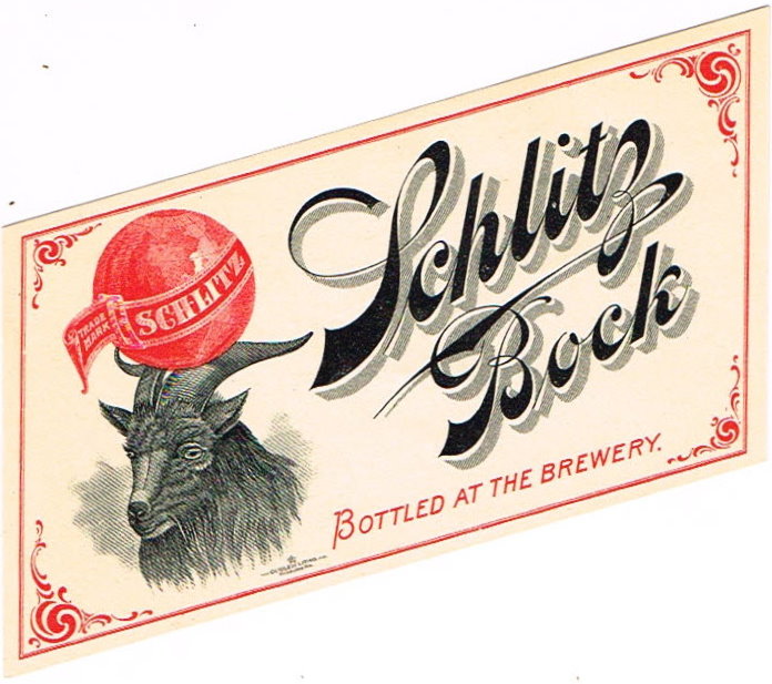 Item #1325 1900 Schlitz Bock Beer Label WI316-24