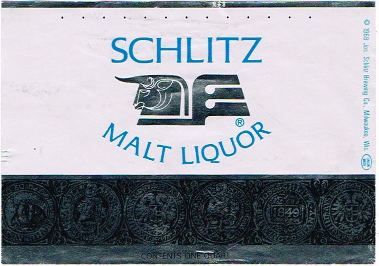 Item #108352 1968 Schlitz Malt Liquor Label