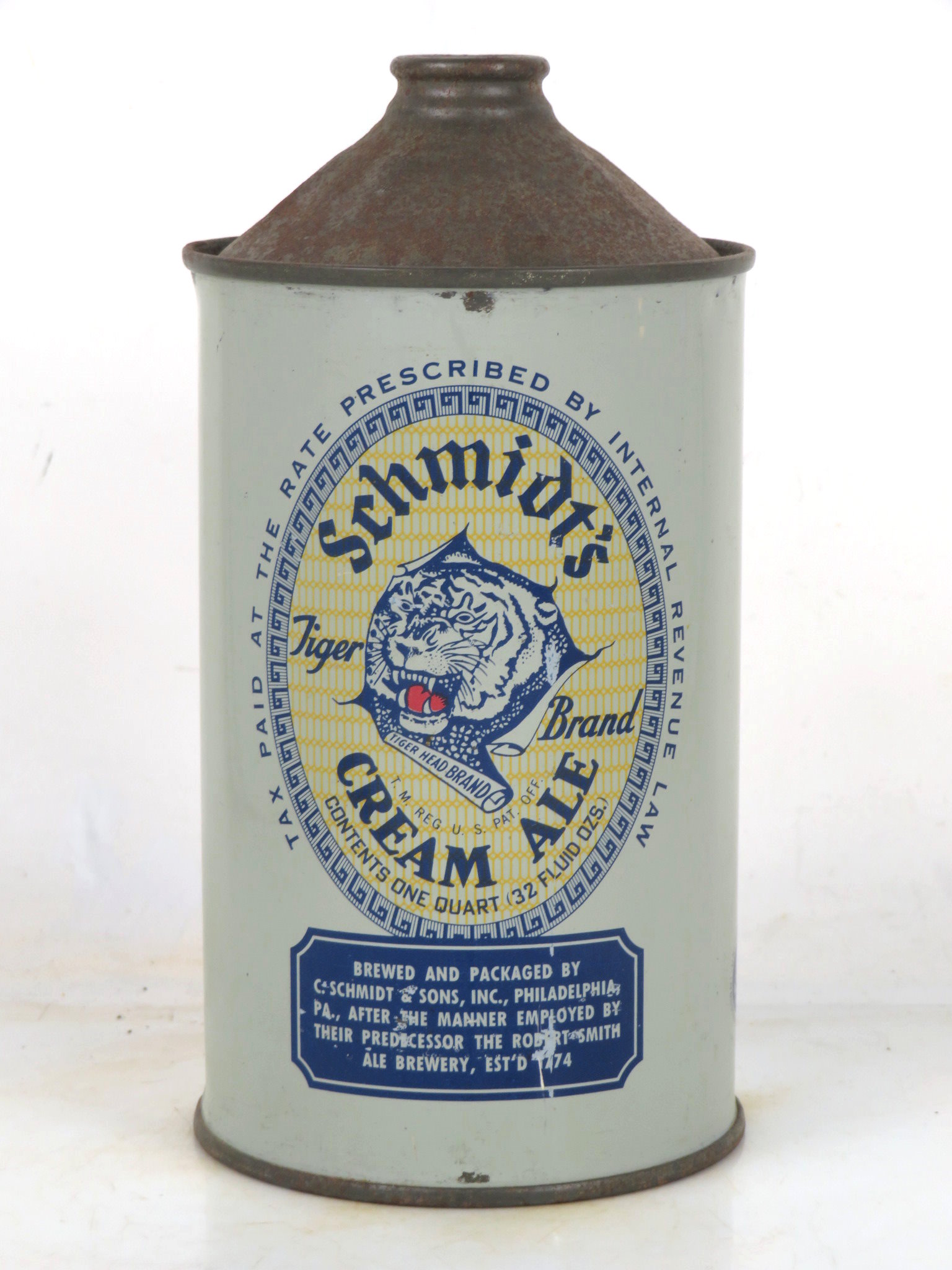 Item #1475 1946 Schmidt's Cream Ale (Battleship Grey) Can 218-17