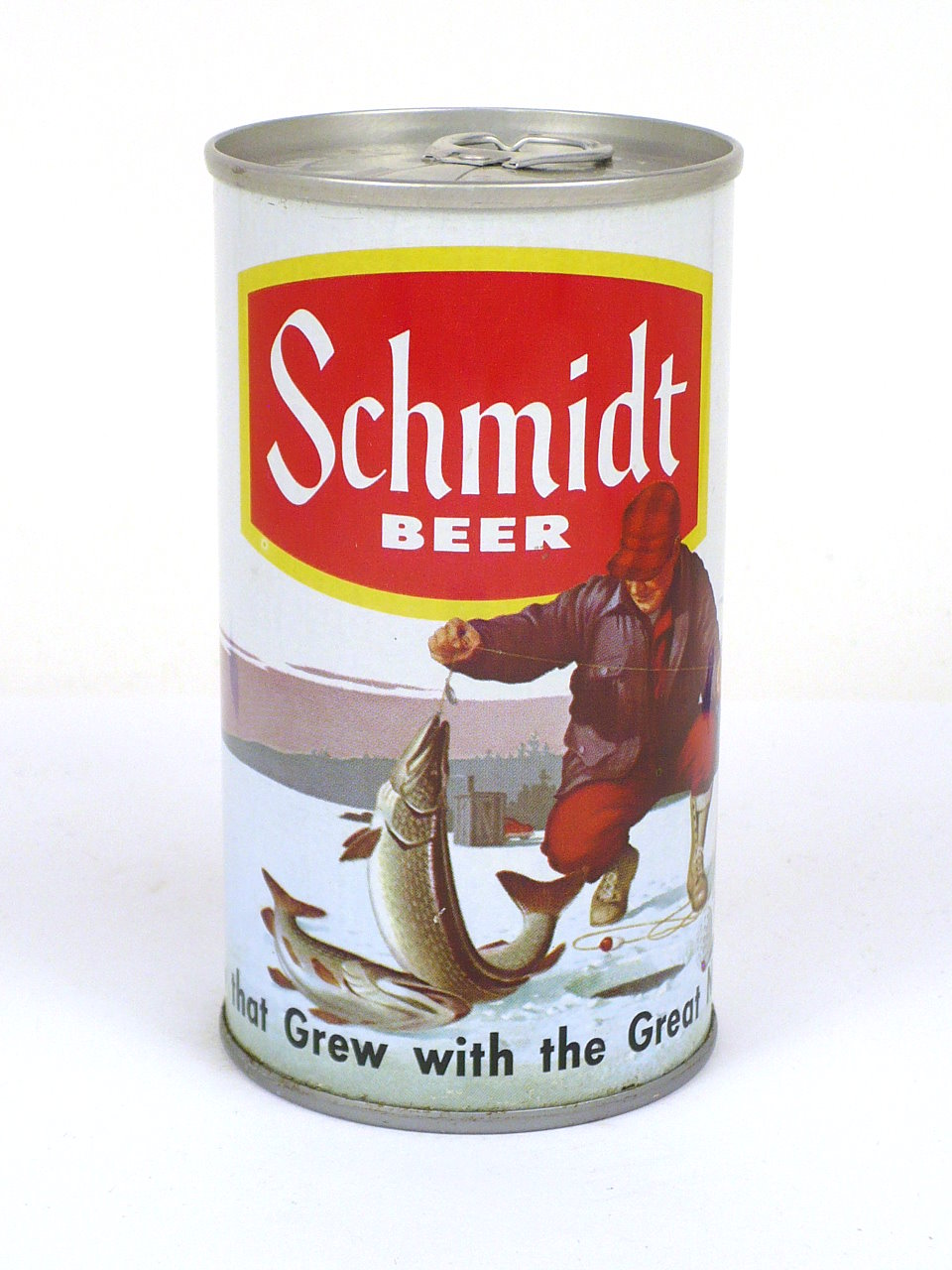 Item #15442 1969 Schmidt Beer (c) (Ice Fisherman) Tab Top Can SCH7c/15